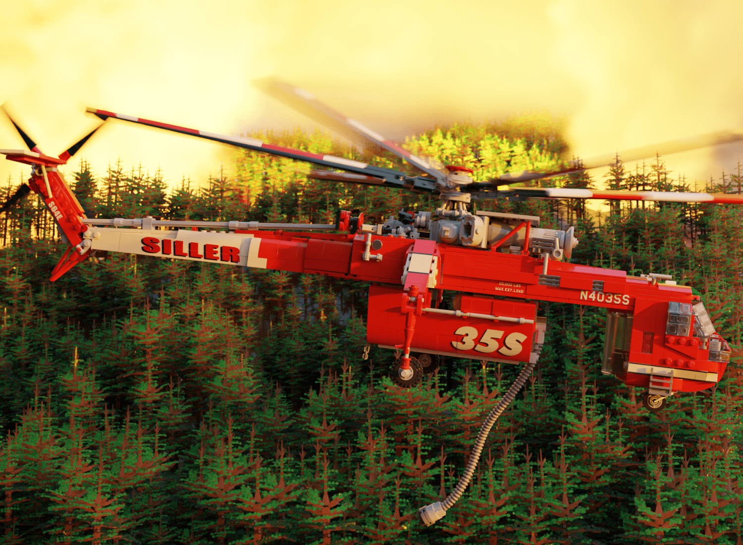 S-64 Air Crane® Helitanker [PRE-ORDER] – The Brick Service
